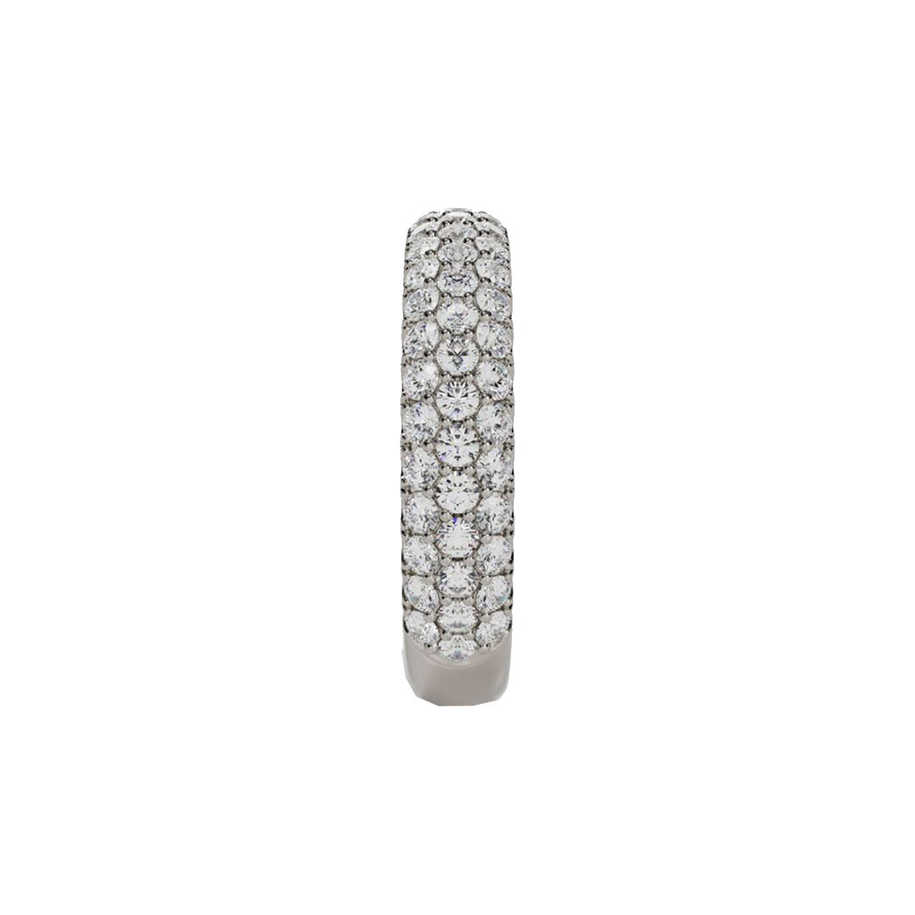 14 karat white gold ring with three row diamond design – Johann Paul ...